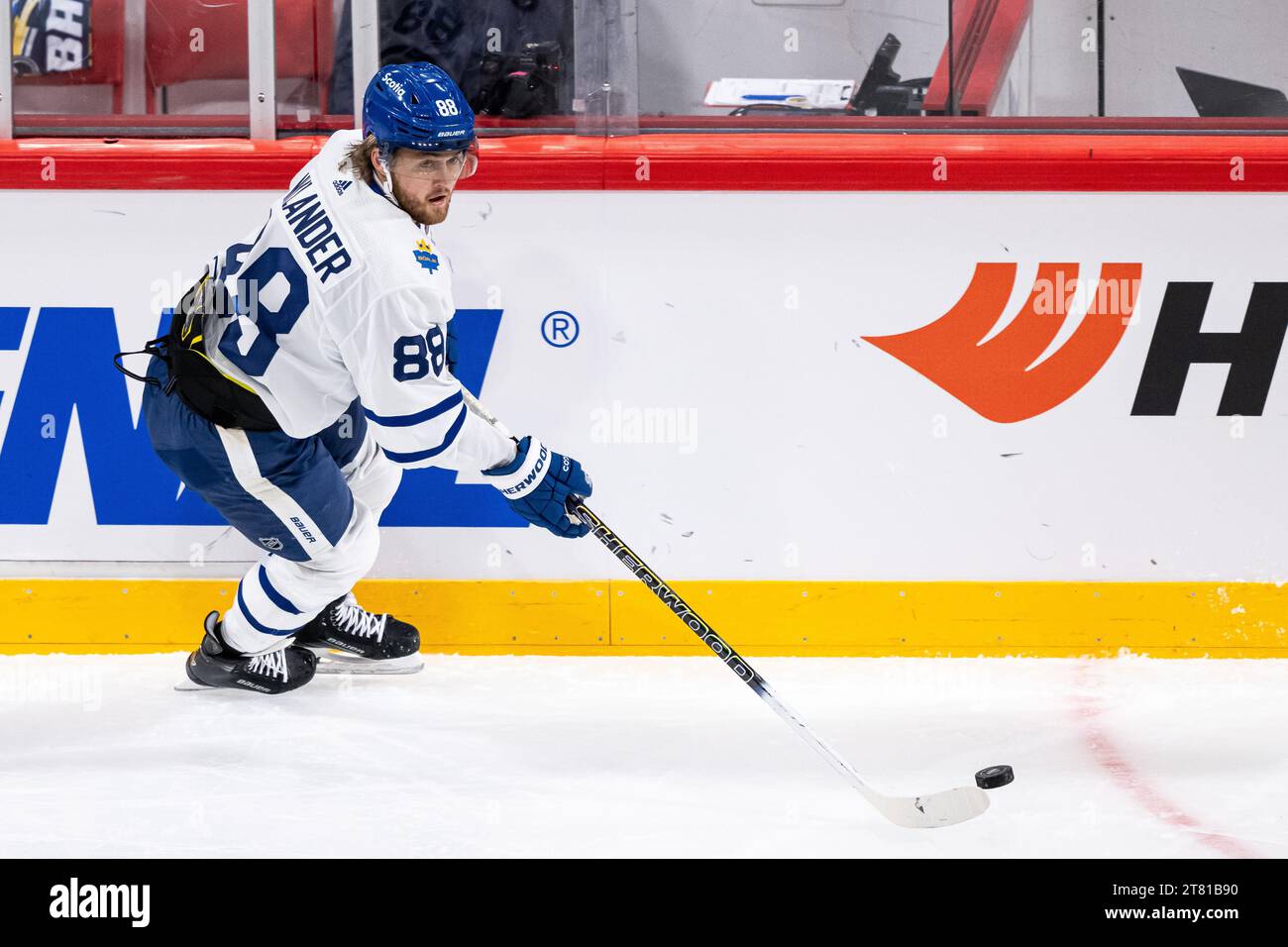 Stockholm, Sweden. 17th Nov, 2023. 231117 William Nylander of Toronto ...