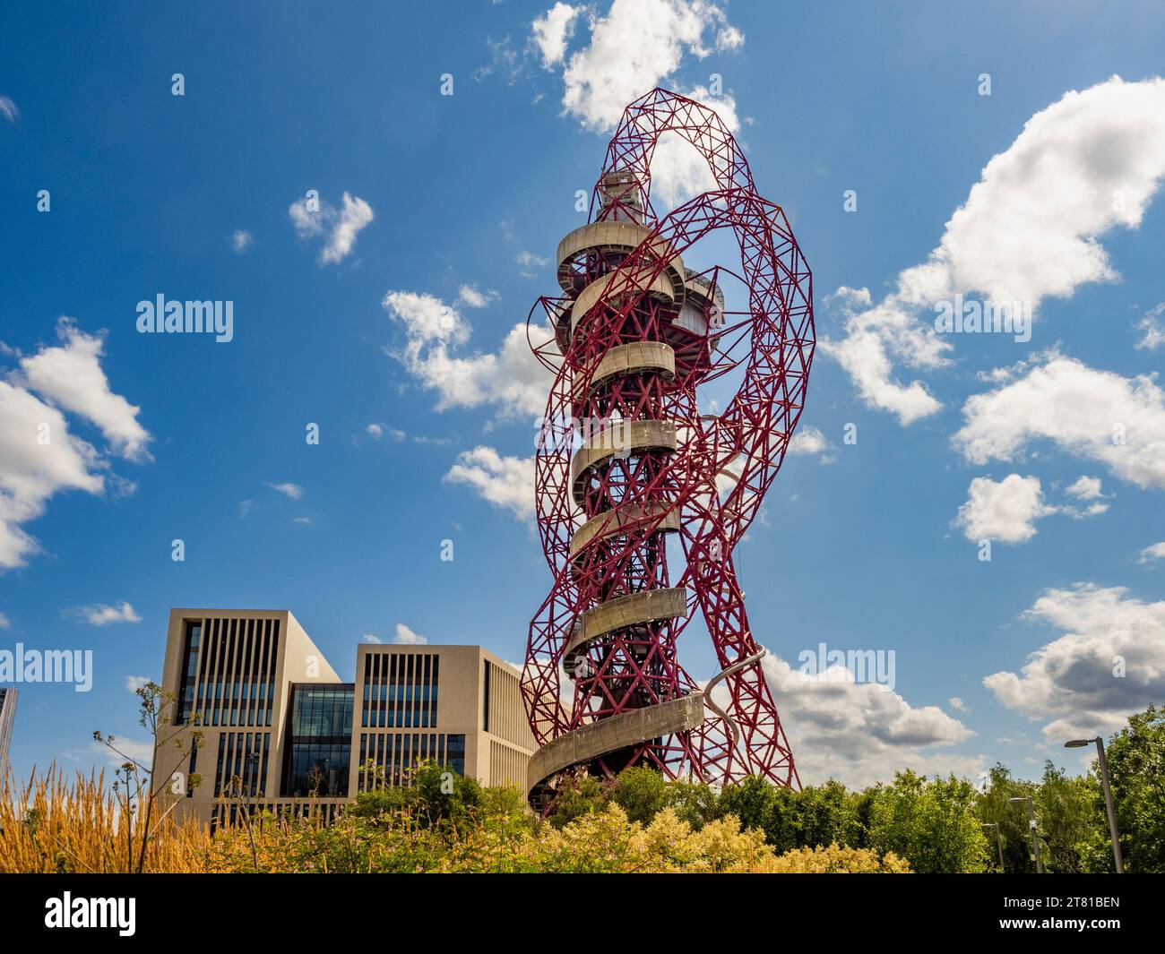 The ArcelorMittal Orbit sculpture, designed by Anish Kapoor and Cecil Balmond. Olympic Park ...
