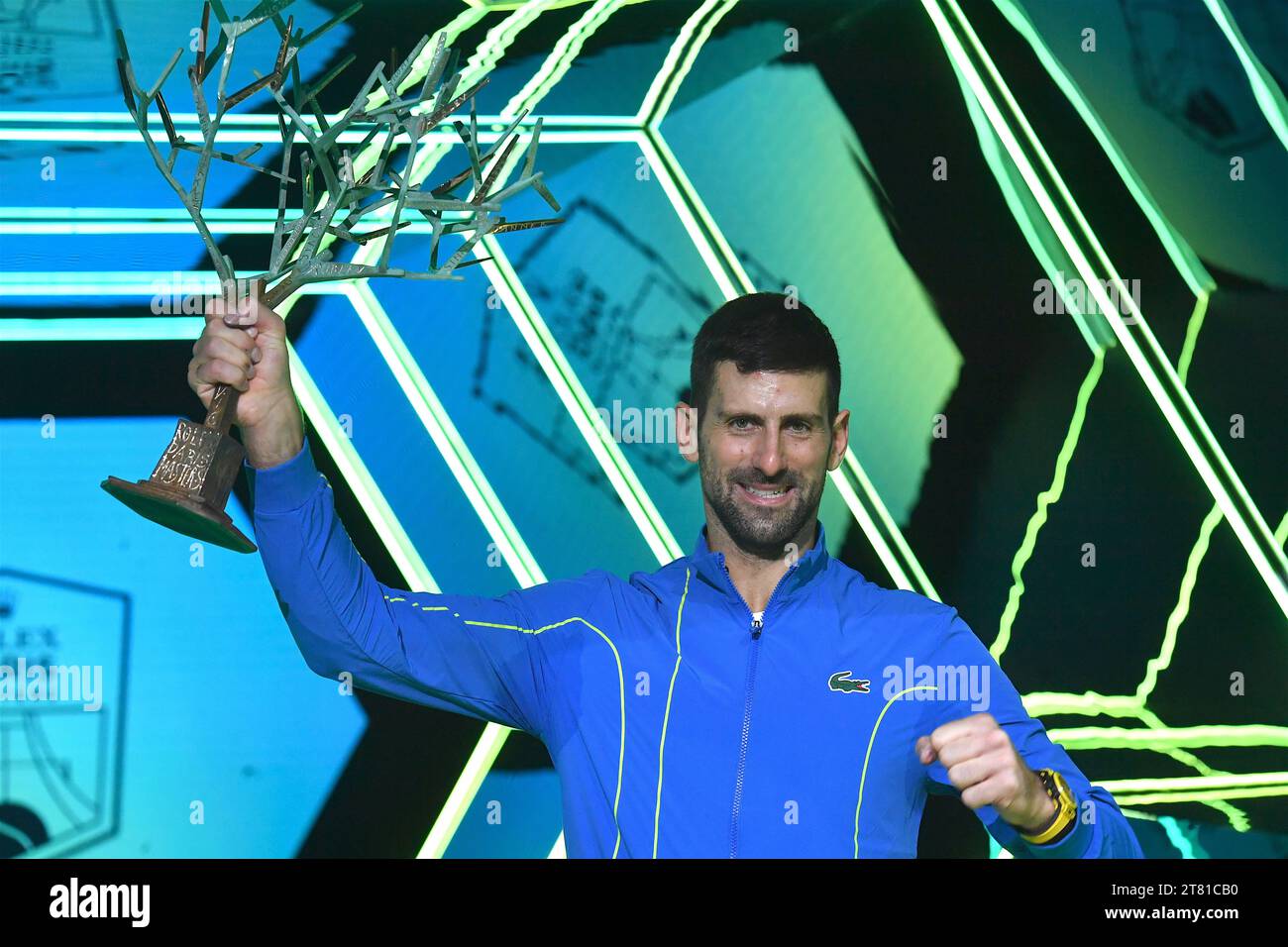 Novak DJOKOVIC of Serbia and Grigor DIMITROV of Bulgaria during the ...
