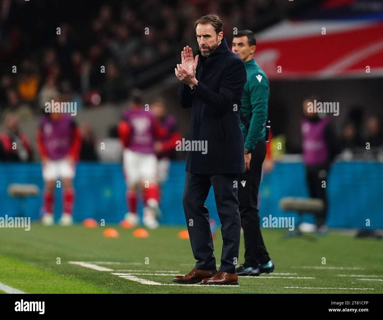 England Manager Gareth Southgate on the touchline during the UEFA Euro ...
