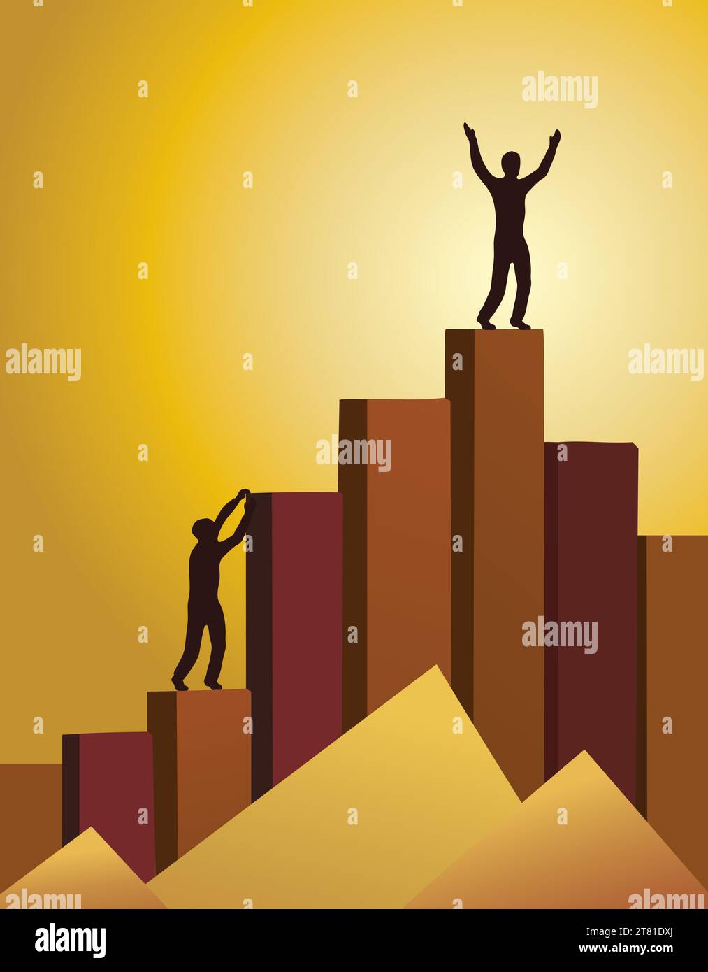 Achieving success, growing statistical data, conceptual vector ...