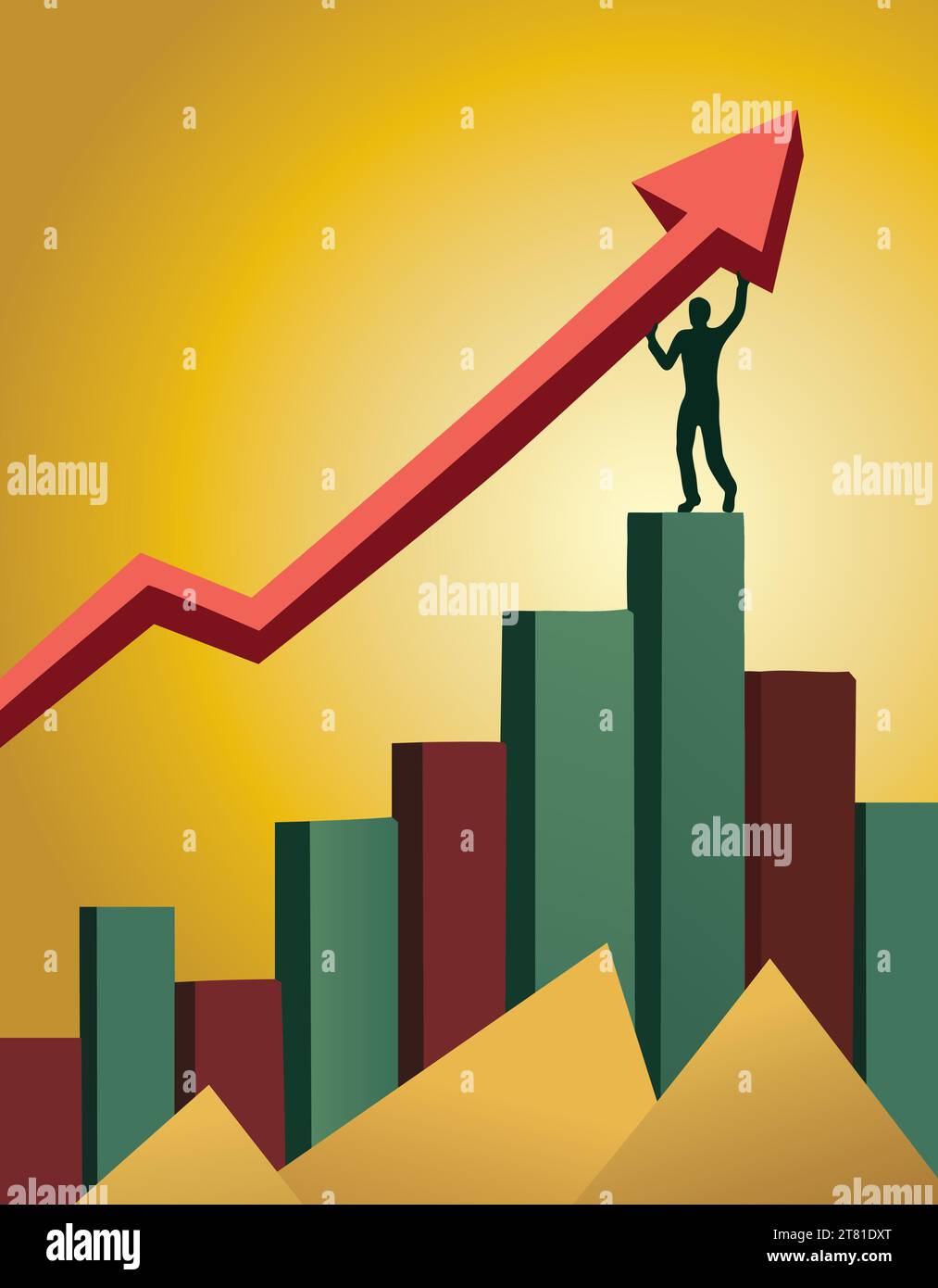 Achieving success, growing statistical data, conceptual vector ...