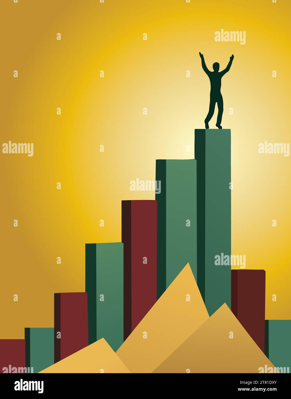 Achieving success, growing statistical data, conceptual vector ...