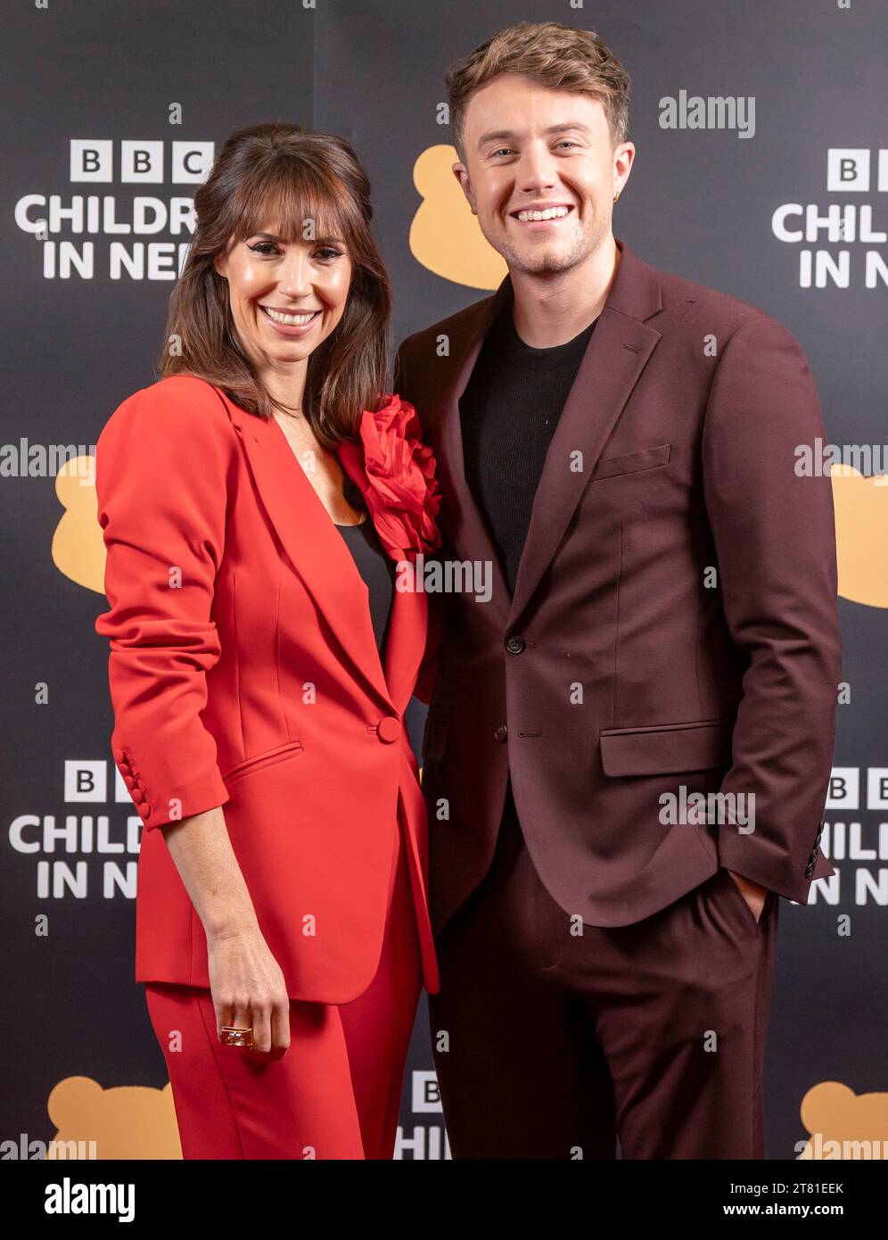 Alex Jones (left) and Roman Kemp at the BBC Children In Need telethon ...