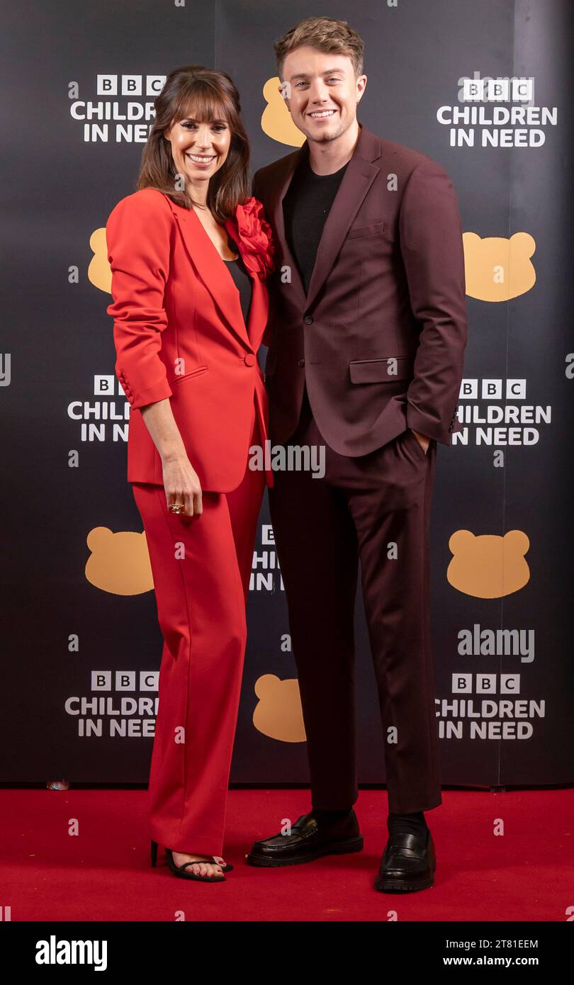 Alex Jones (left) and Roman Kemp at the BBC Children In Need telethon ...