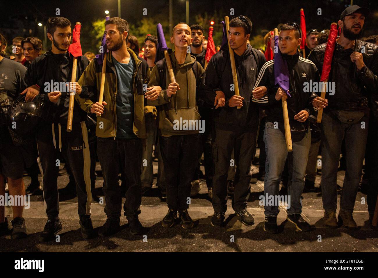 Athen, Greece. 17th Nov, 2023. Students march to the US embassy. Tens ...
