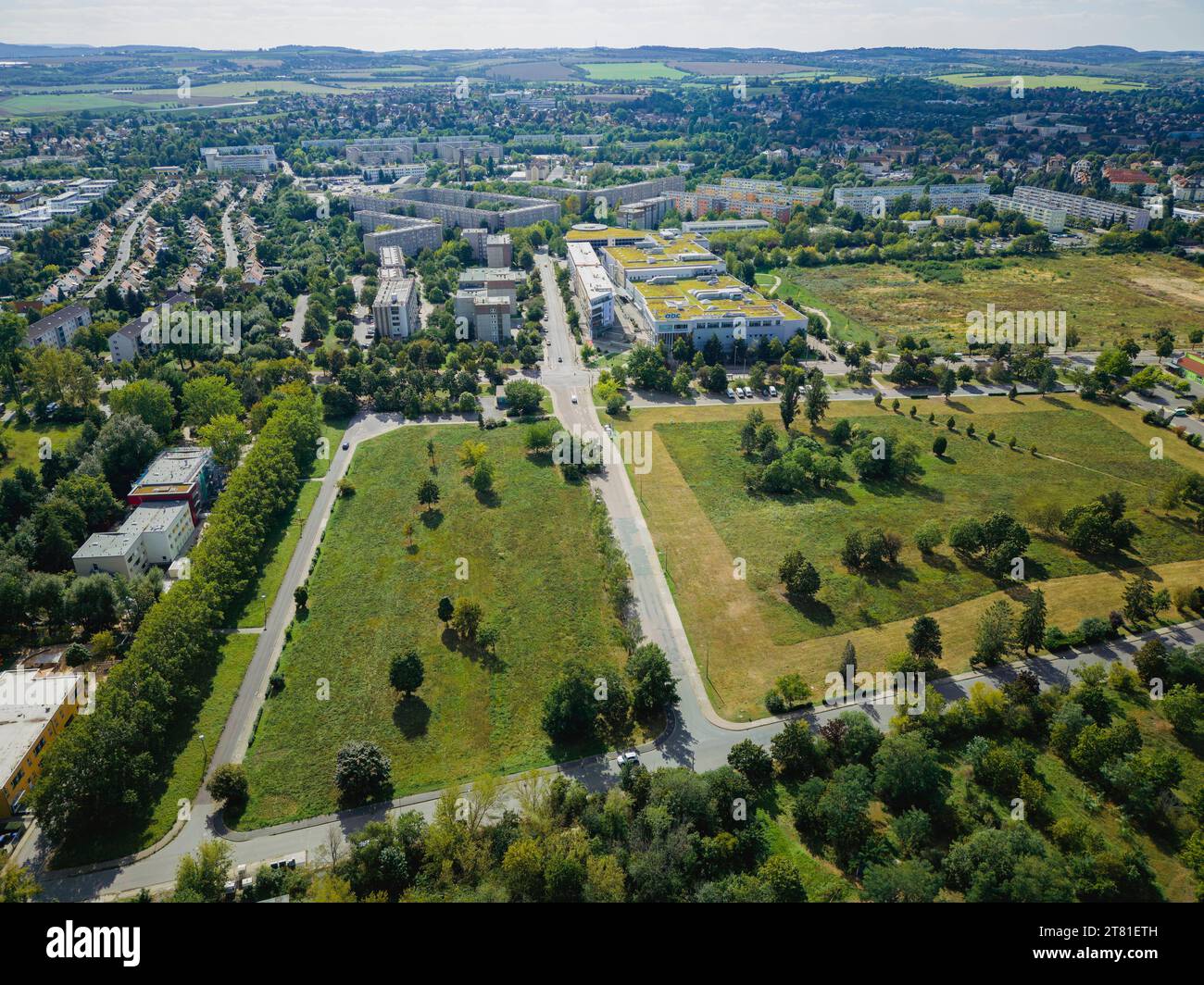 Luftbild Dresden Reick, Neubaugebiete an der Recker Strasse, nach ...