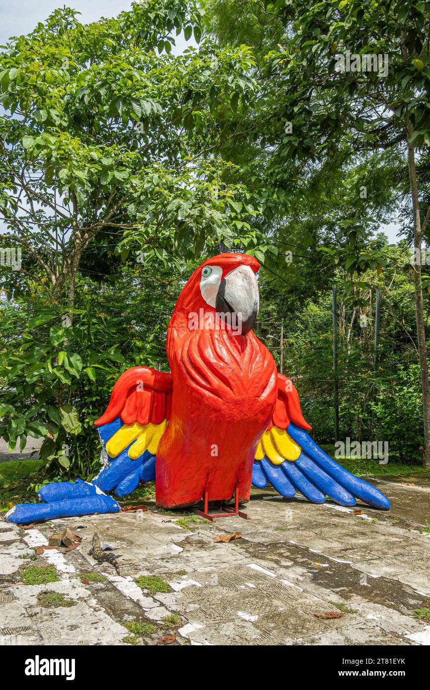Costa Rica, Parque Nacional Carara - July 22, 2023: At entrance, giant ...