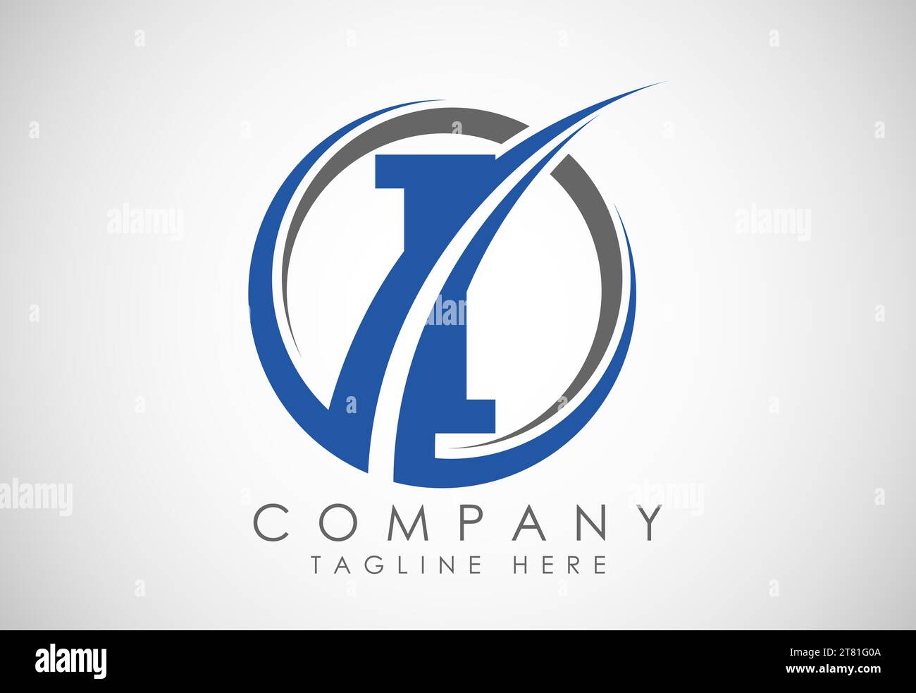 English alphabet with swoosh. Modern vector logotype for business and ...