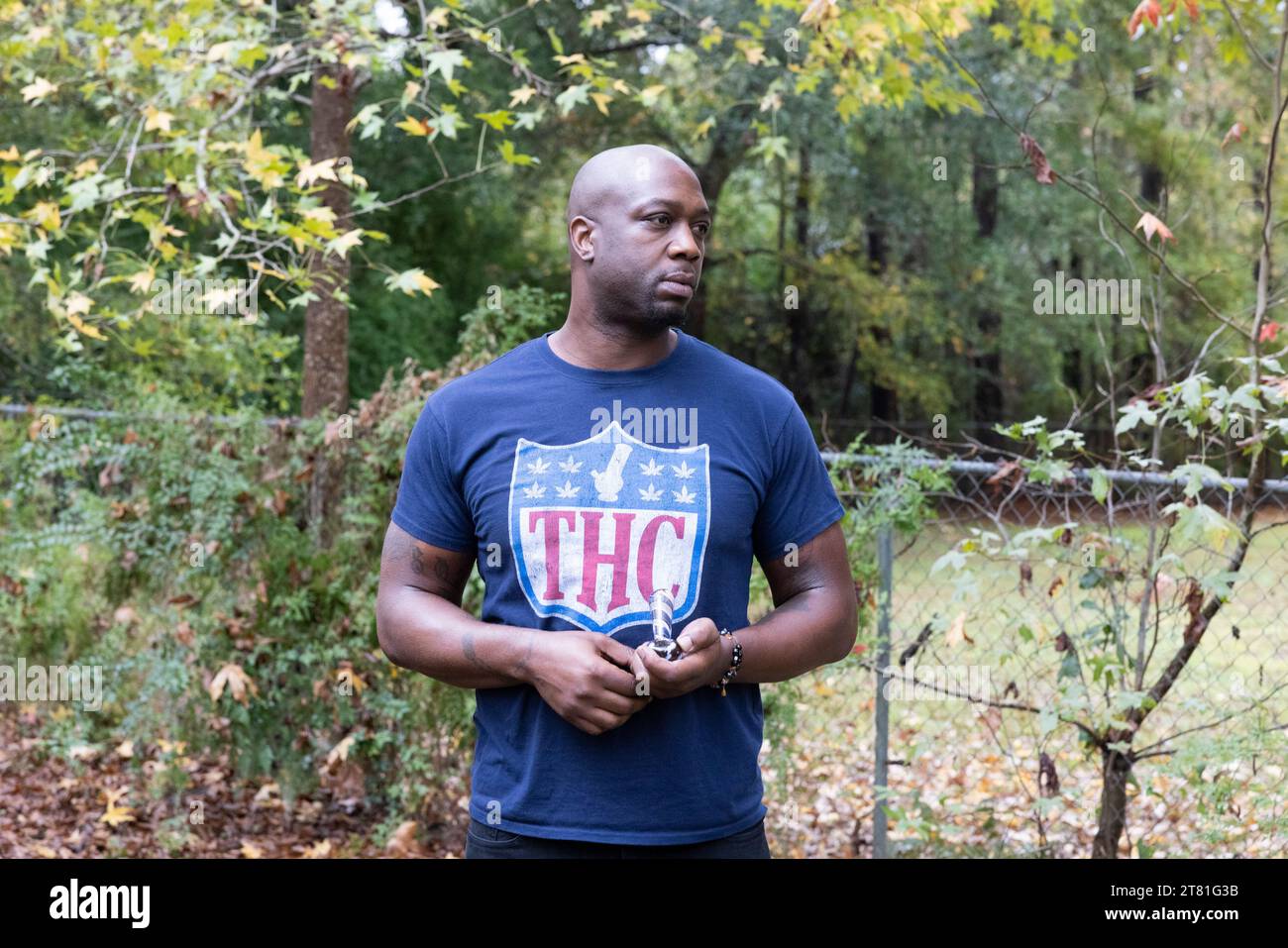 Former NFL player Boo Williams poses for a portrait at his home in Picayune, Miss., Wednesday ...