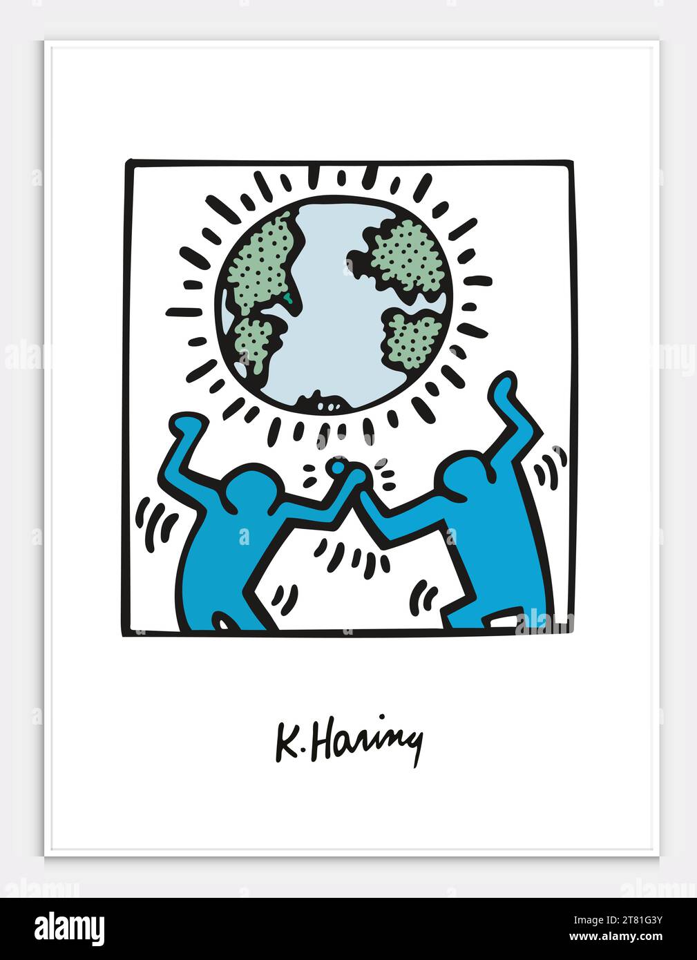 Contains Abstract Art Set in Keith Haring Style, Modern Art Collection ...