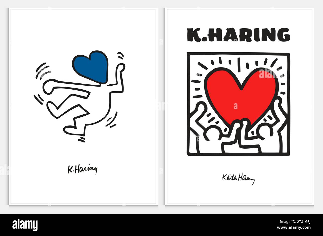 Contains Abstract Art Set in Keith Haring Style, Modern Art Collection ...