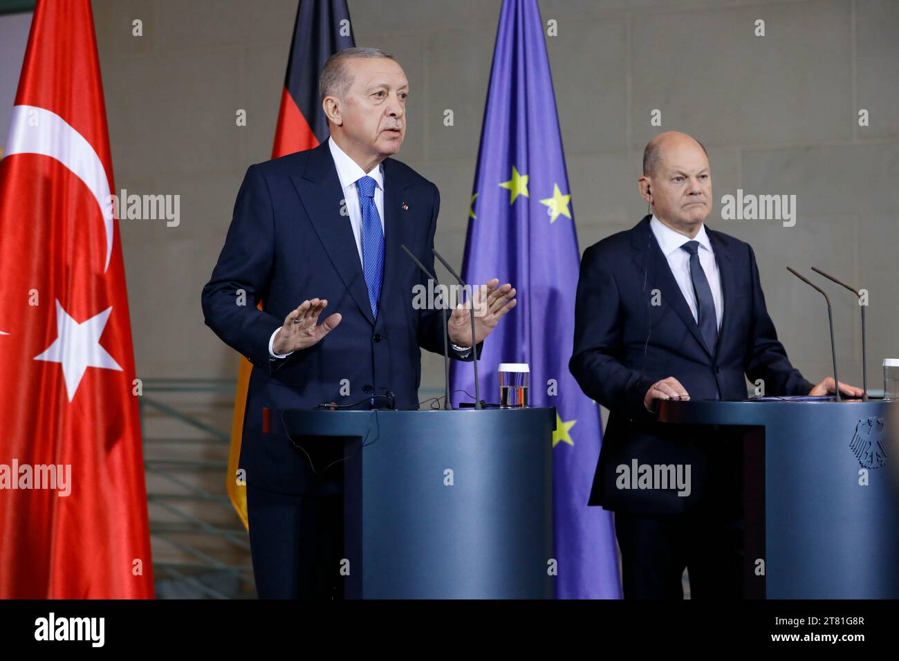 Berlin, Germany, November 17, 2023. The Turkish President, Recep Tayyip ...