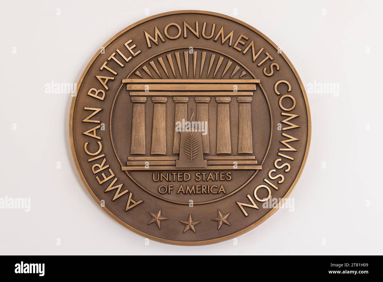 North Africa American Cemetery, Carthage, Tunis, Tunisia. Plaque for ...