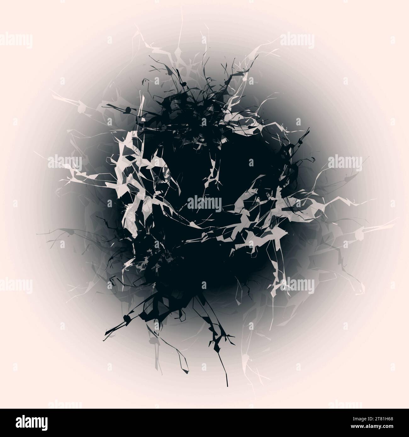 Abstract background with cracks in the center and a black hole in the ...