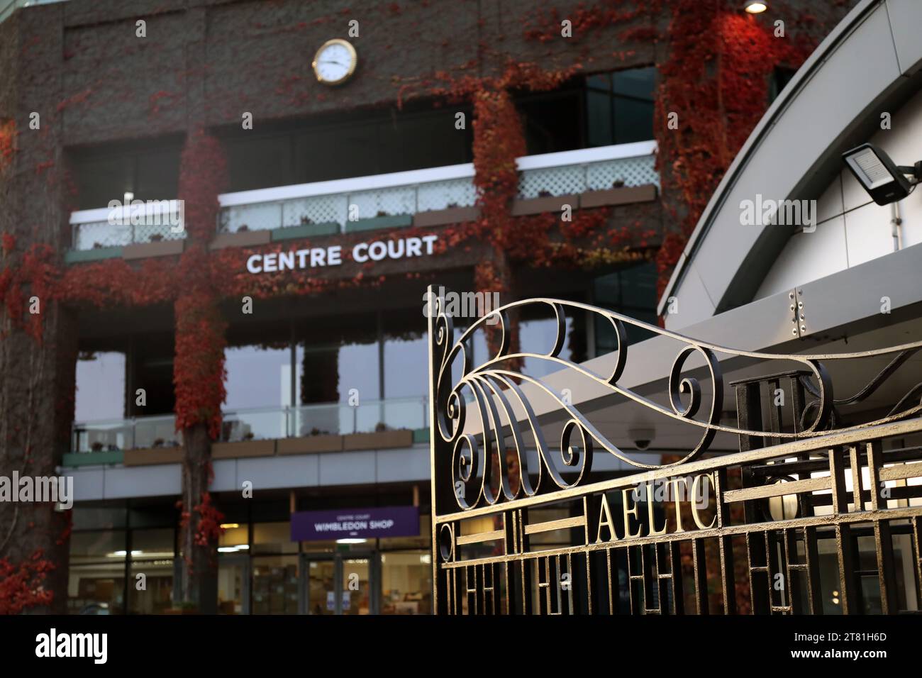Wimbledon, UK – November 17, 2023: View towards Wimbledon Centre Court ...