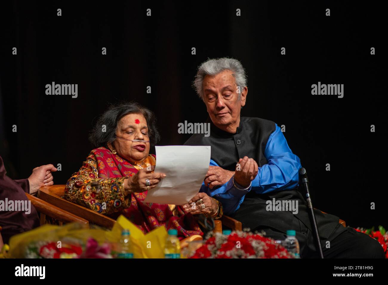 New Delhi, India. 17th Nov, 2023. (L to R) Shobha Deepak Singh, along ...