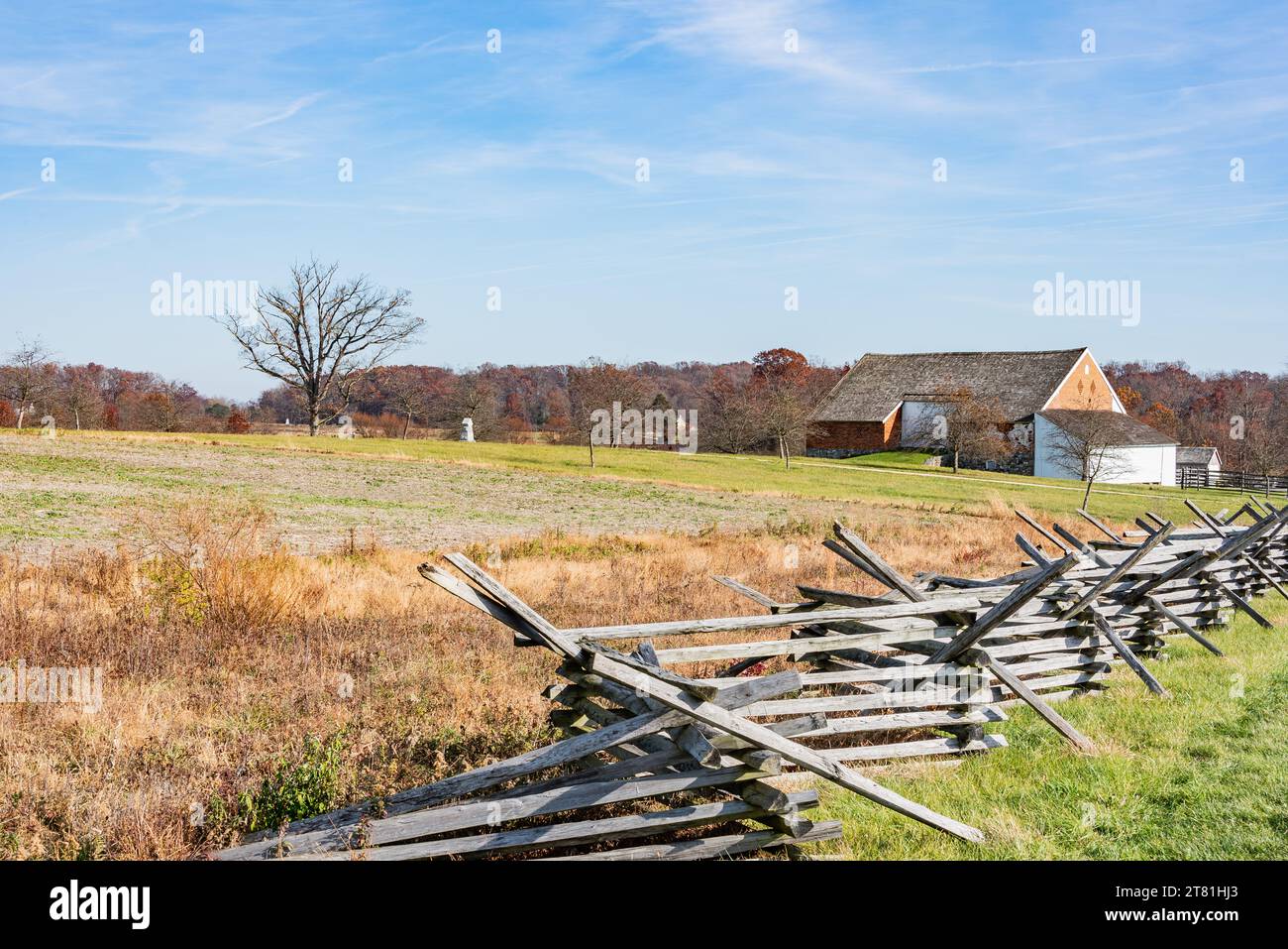 Trostle Farm in Late Autumn, Gettysburg Pennsylvania USA Stock Photo ...