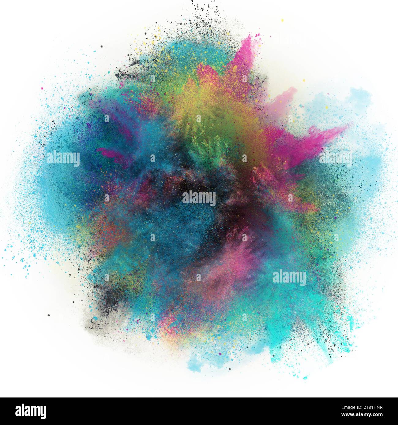 Abstract powder splatted background. Colorful powder explosion on white ...