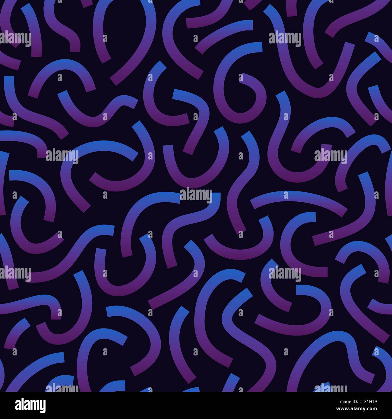 Purple and blue gradient curved lines isolated on white background ...