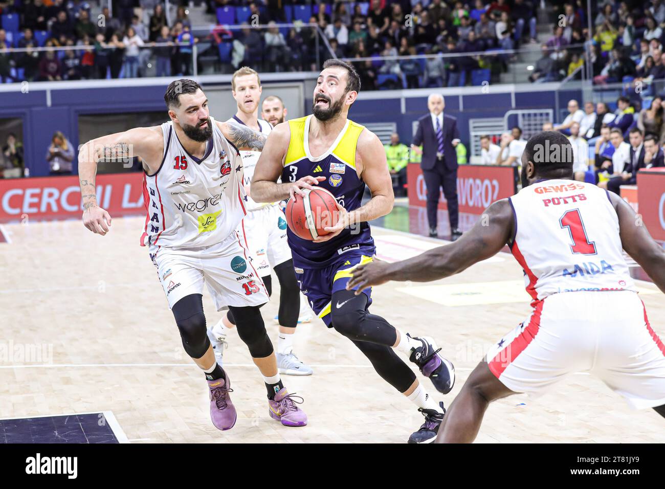 Milan, Italy. 17th Nov, 2023. # 3 Luca Vencato (Reale Mutua Basket ...