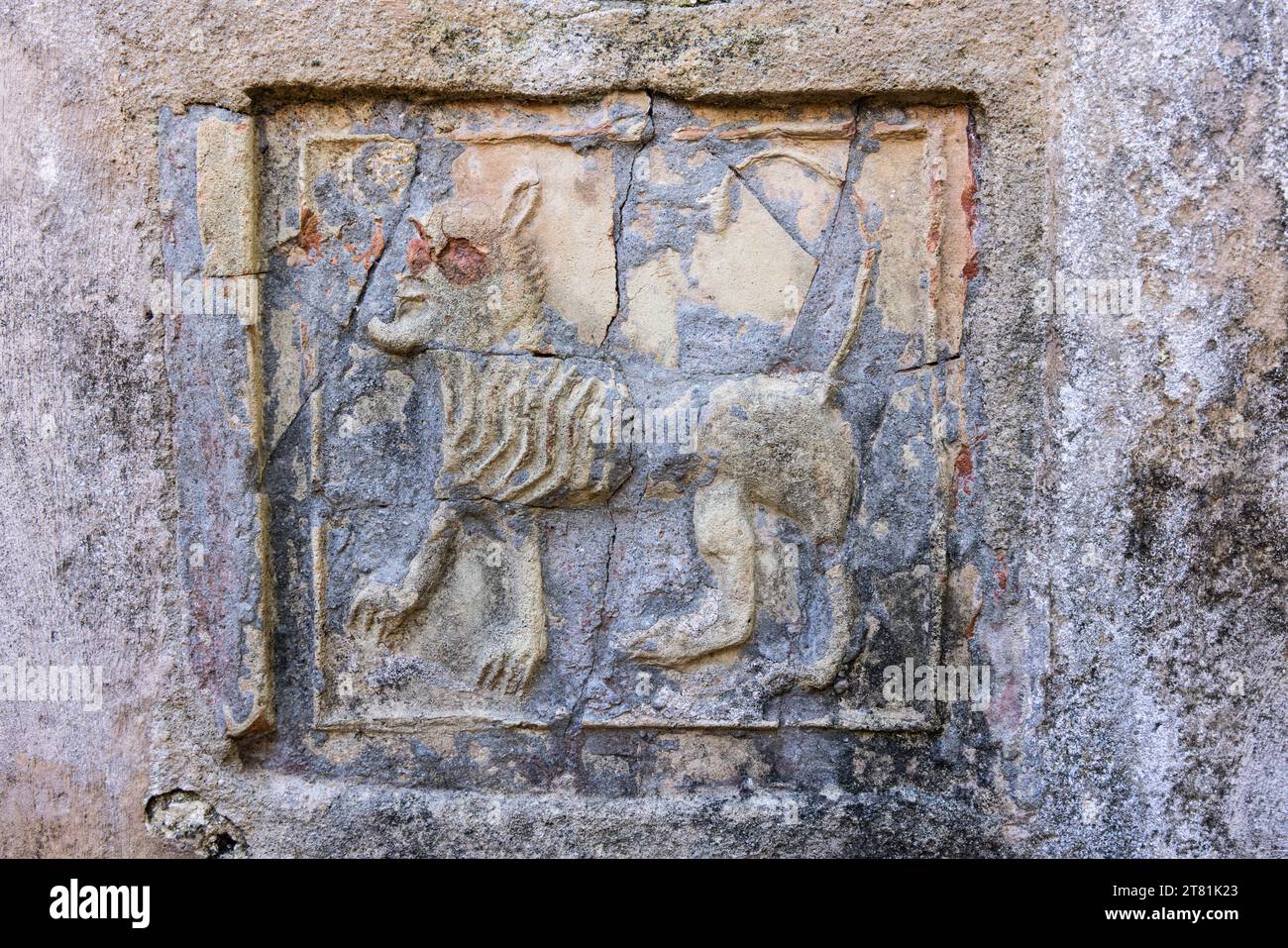 Baths of Antoninus, Carthage, Tunis, Tunisia. Relief sculpture of a ...