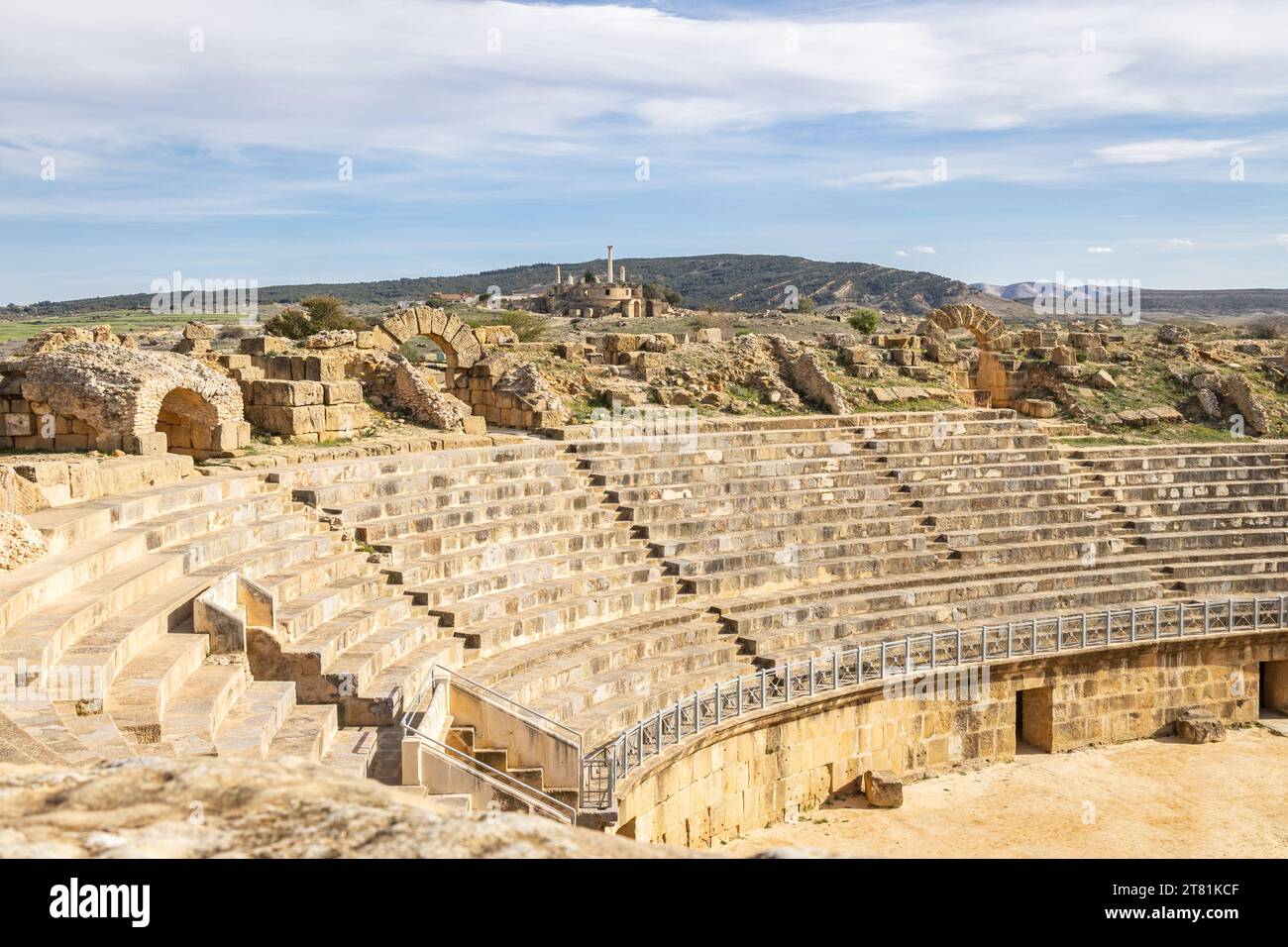 Uthina, Ben Arous, Tunisia. The Roman Amphitheater at the Uthina ...