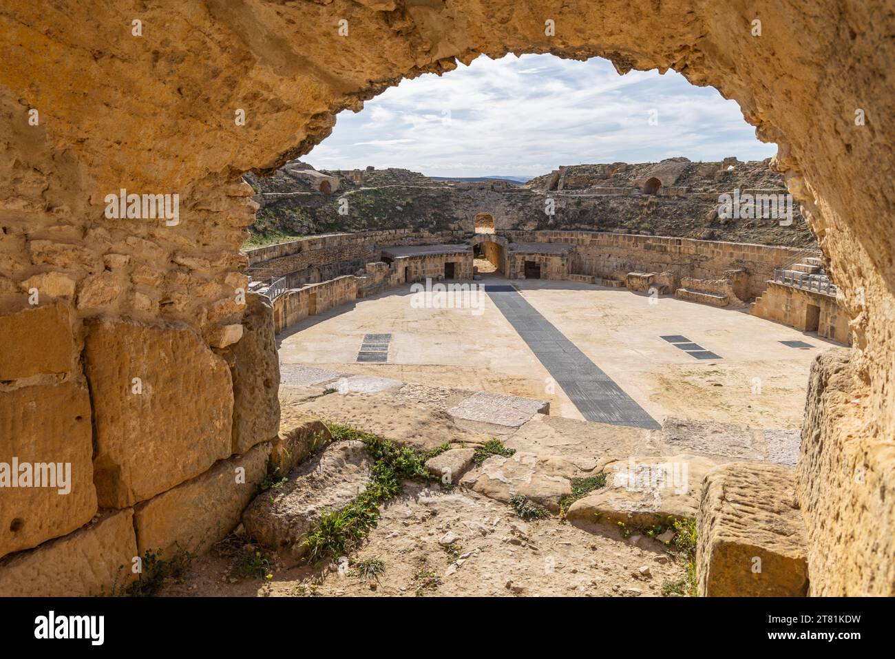 Uthina, Ben Arous, Tunisia. Arches in the Roman Amphitheater at the ...