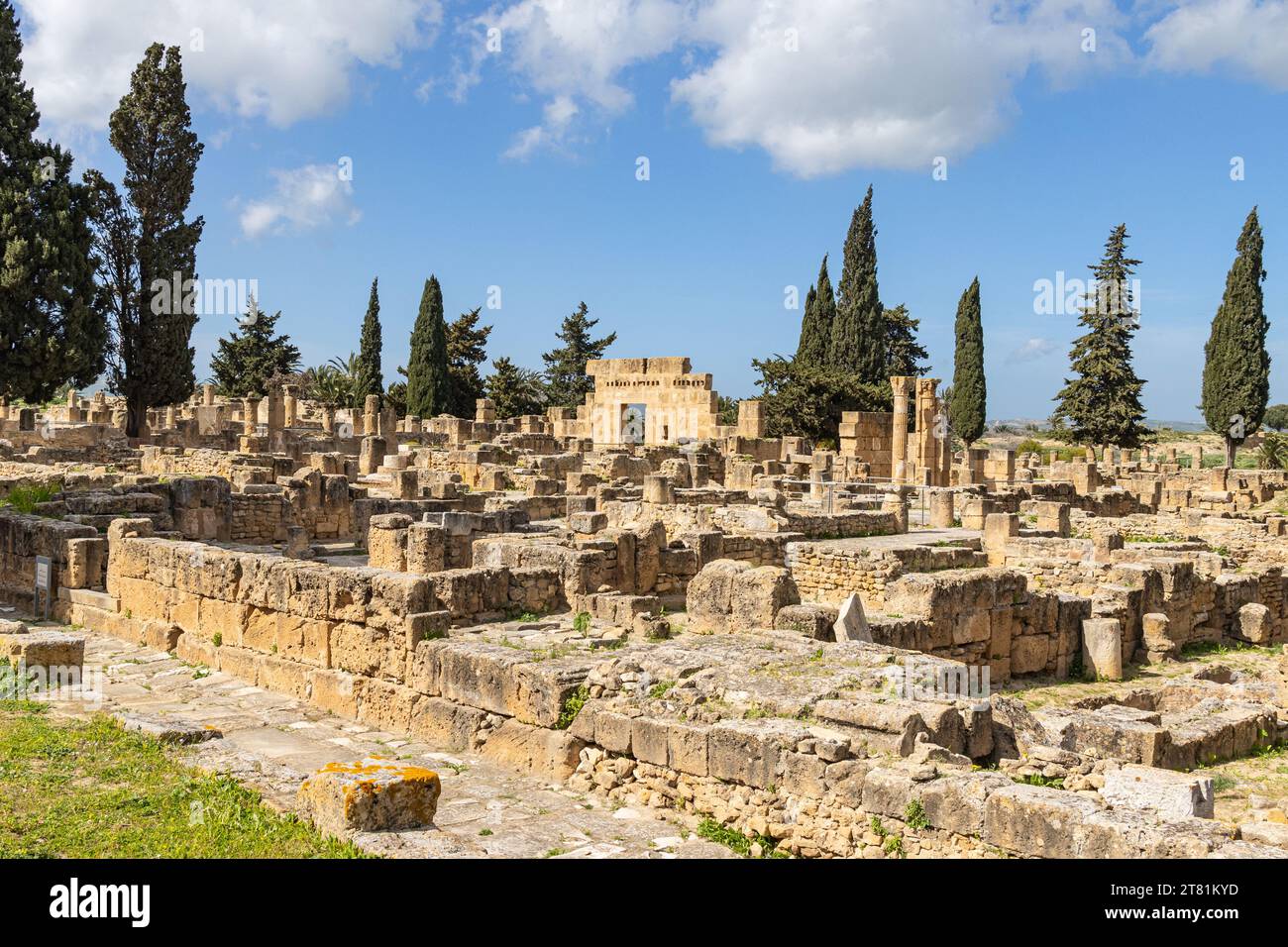 Utique, Bizerte, Tunisia. Roman ruins at the Utique Archaeological Site ...