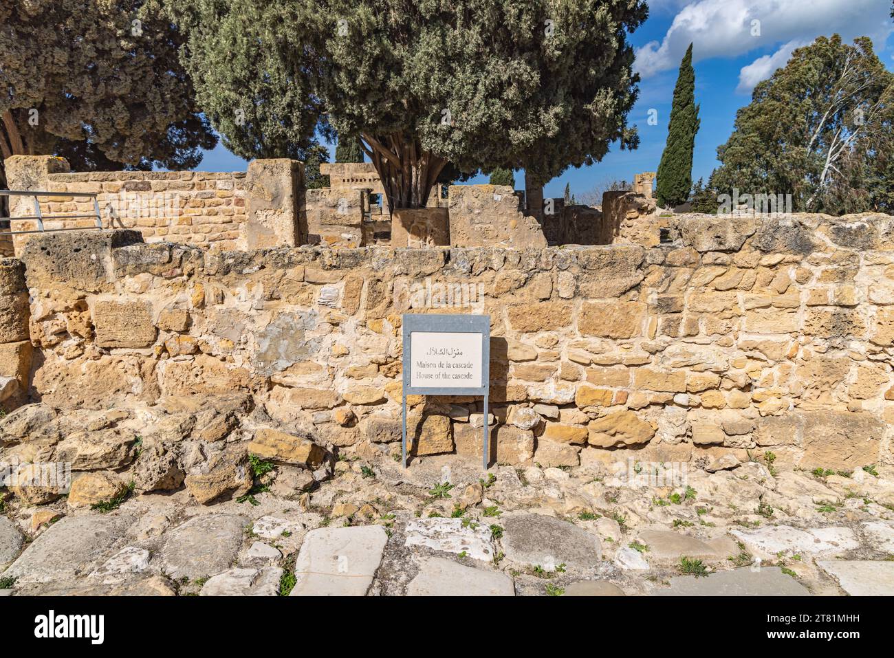 Utique, Bizerte, Tunisia. Ruins of the Roman 'House of the Cascade' at ...