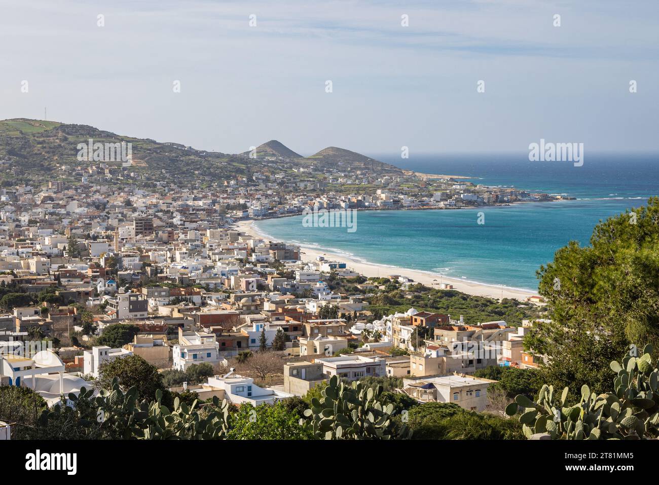 Raf Raf, Bizerte, Tunisia. The city of Raf Raf on the Mediterranean Sea ...