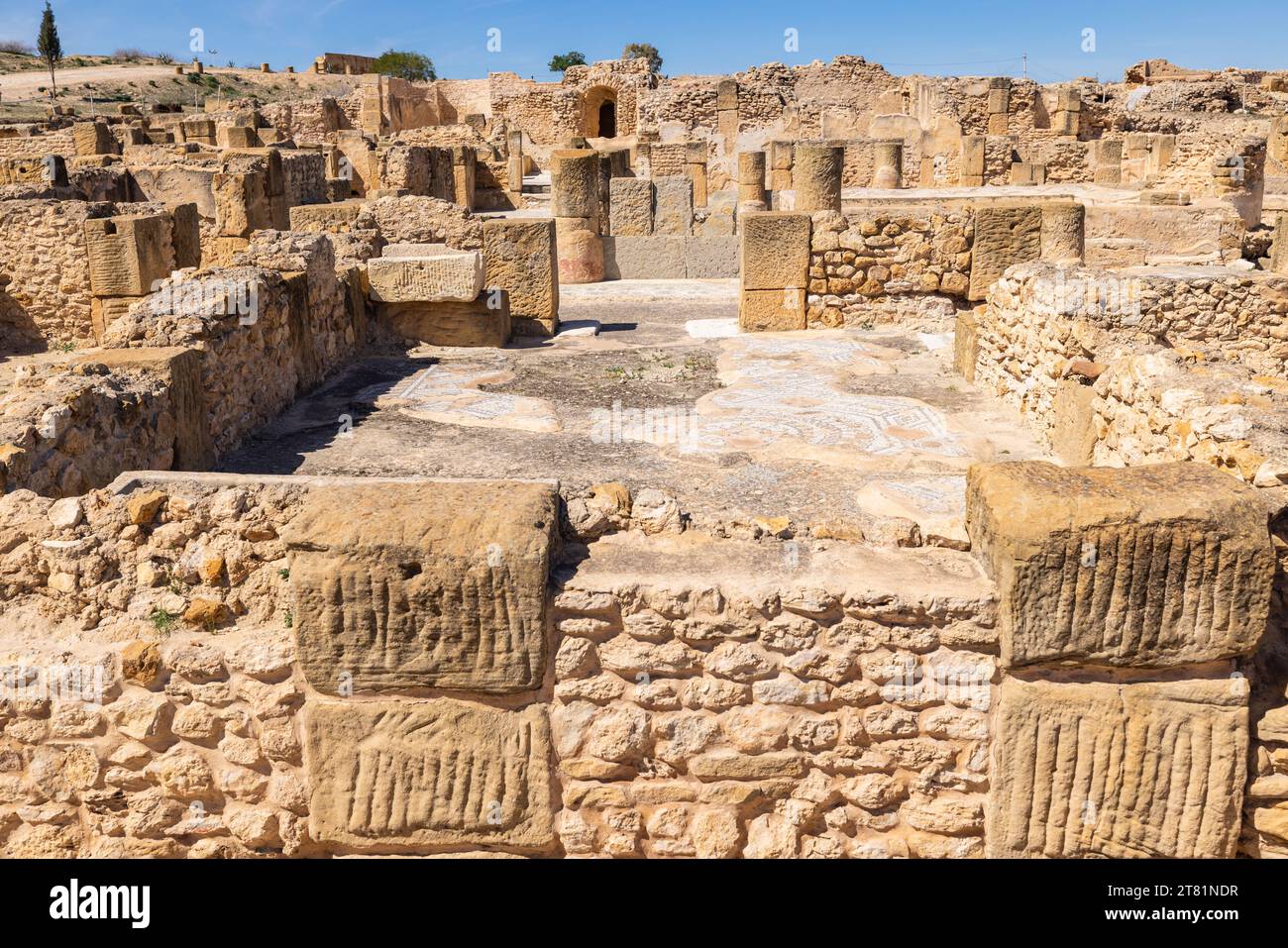 Uthina, Ben Arous, Tunisia. Roman ruins at the Uthina archaeological ...