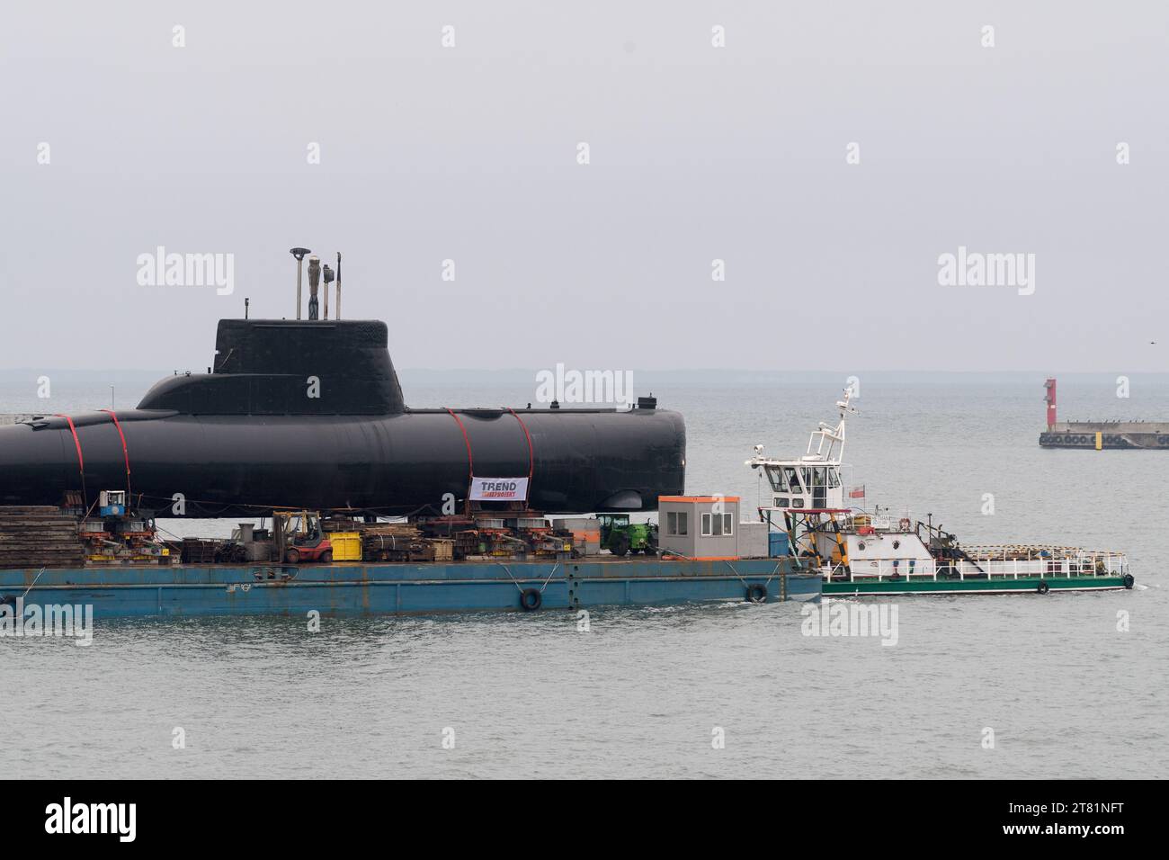 Gdynia, Poland. 17 November 2023. Decommissioned Polish Kobben-class ...