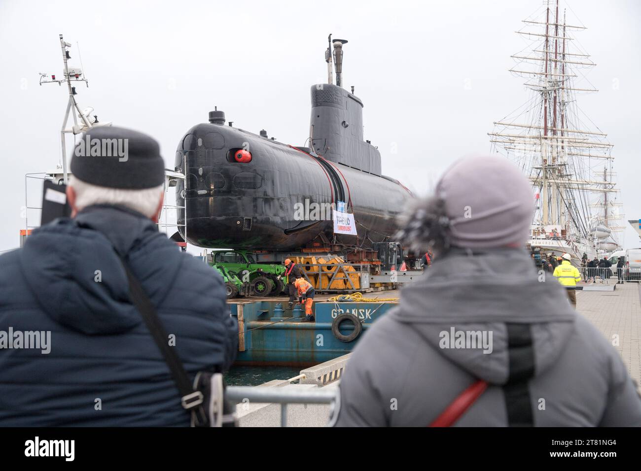 Gdynia, Poland. 17 November 2023. Decommissioned Polish Kobben-class ...