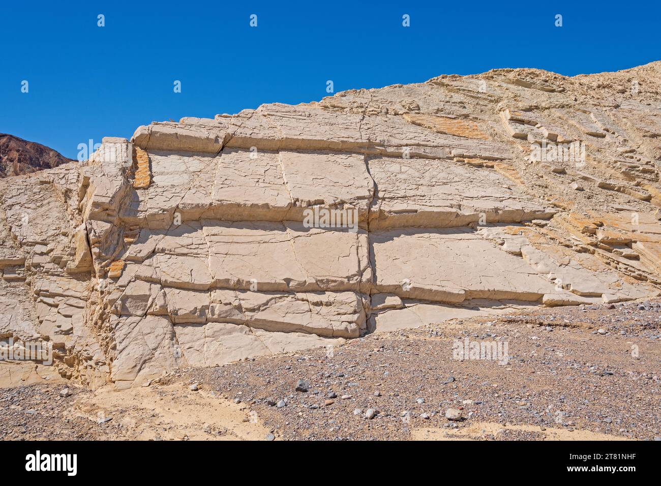 Eroding Mudstone Layers in an Arid Canyon at Zabriskie Point in Death ...
