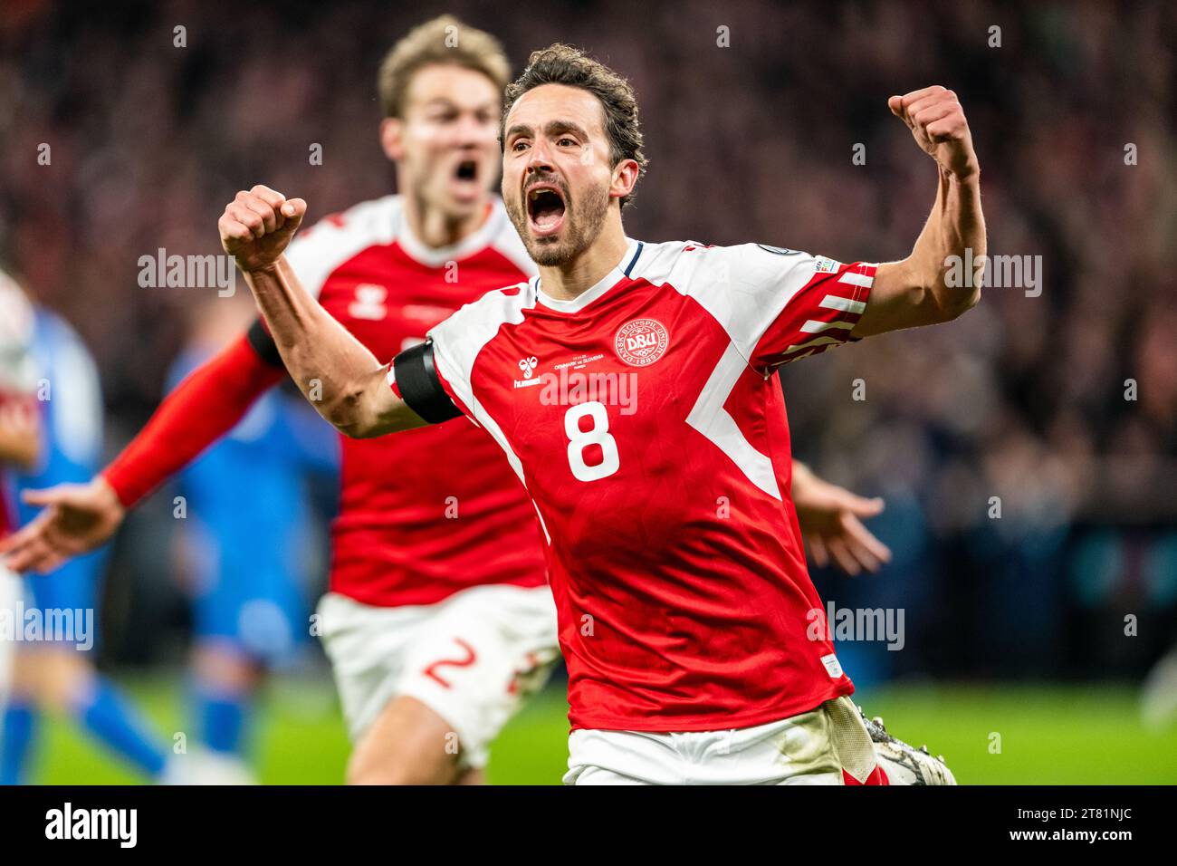 Copenhagen, Denmark. 17th Nov, 2023. Thomas Delaney (8) of Denmark ...