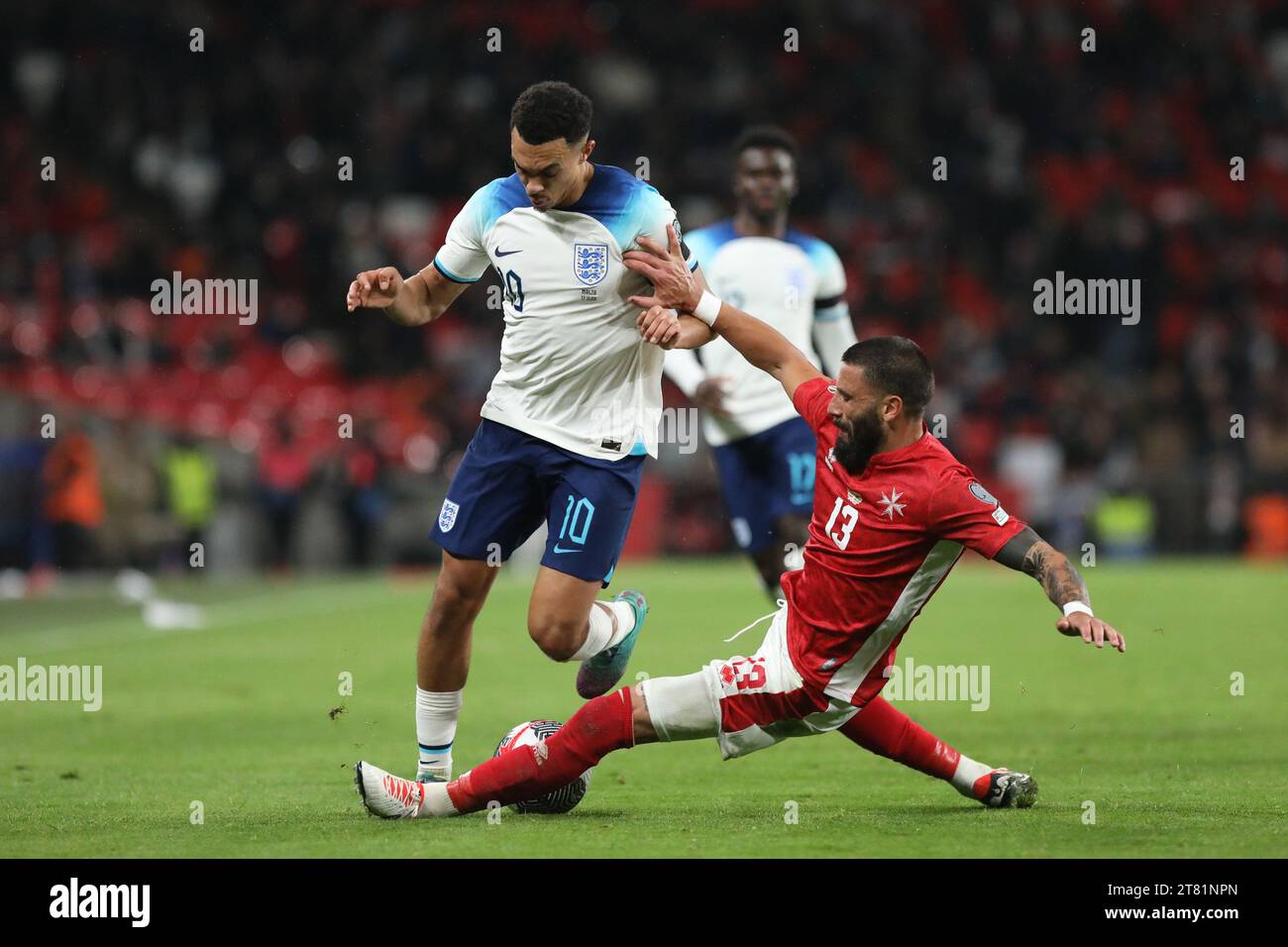 London, UK. 17th Nov, 2023. Trent Alexander-Arnold of England is ...