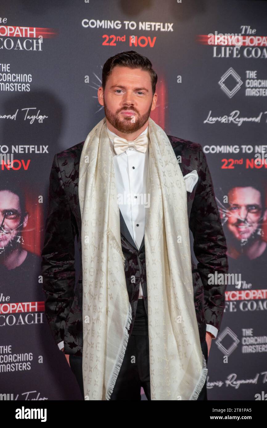 London, UK. 17th Nov, 2023. Psychopath Life Coach Premiere at The ...