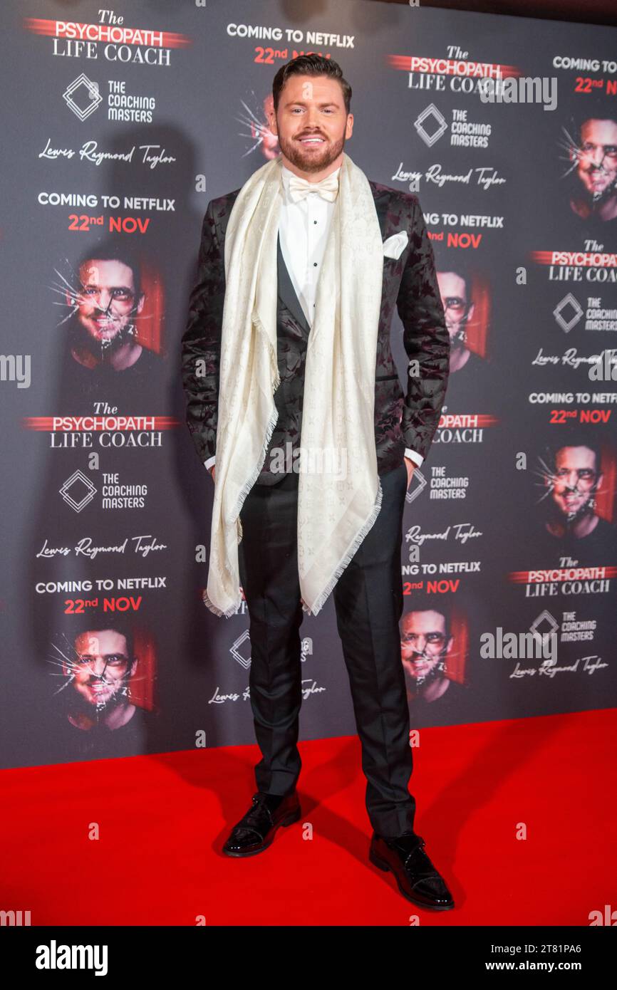 London, UK. 17th Nov, 2023. Psychopath Life Coach Premiere at The ...