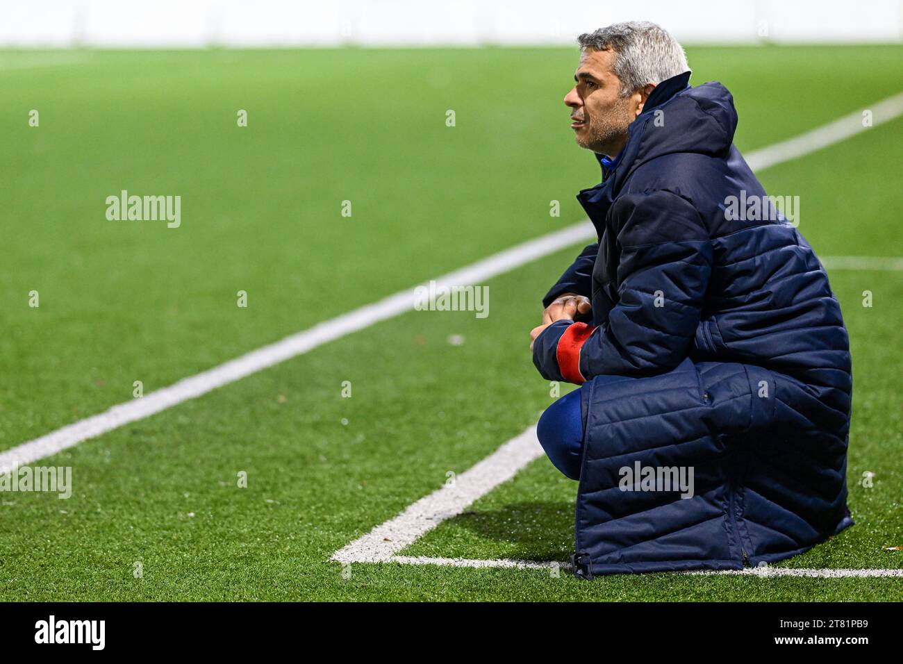 Marcinelle, Belgium. 17th Nov, 2023. headcoach Lionel Vitrant of ...