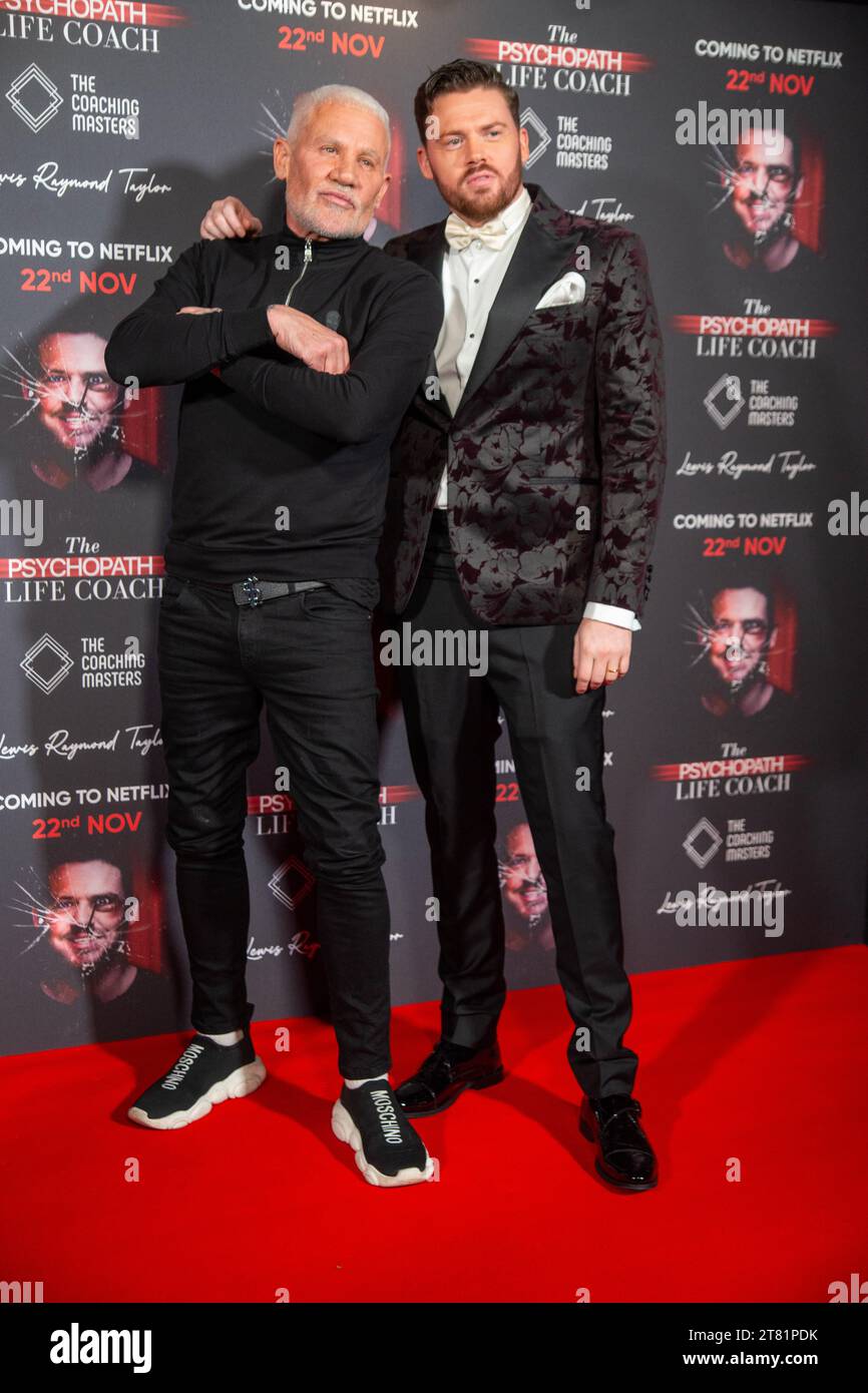 London, UK. 17th Nov, 2023. Psychopath Life Coach Premiere at The ...