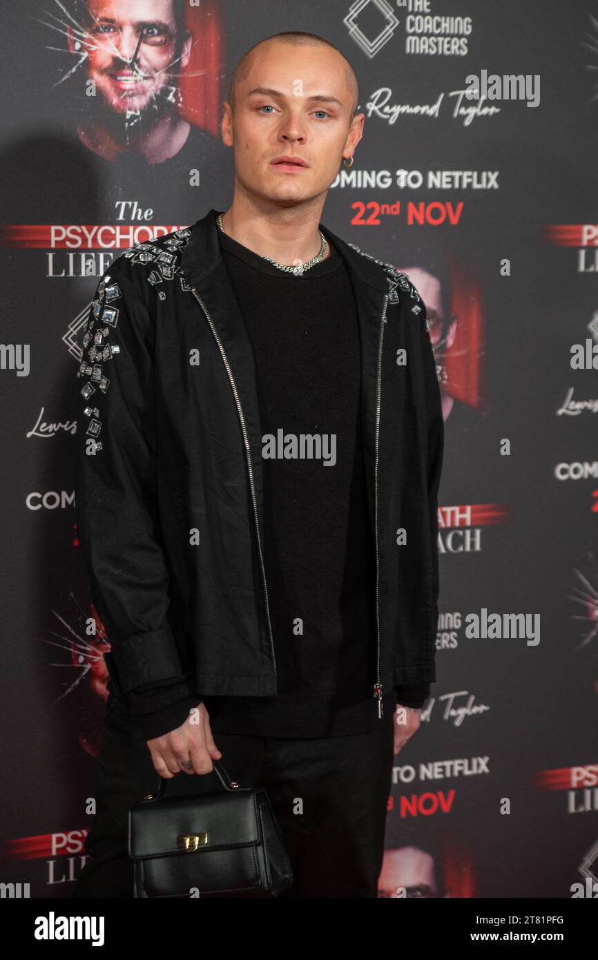 London, UK. 17th Nov, 2023. Psychopath Life Coach Premiere at The ...