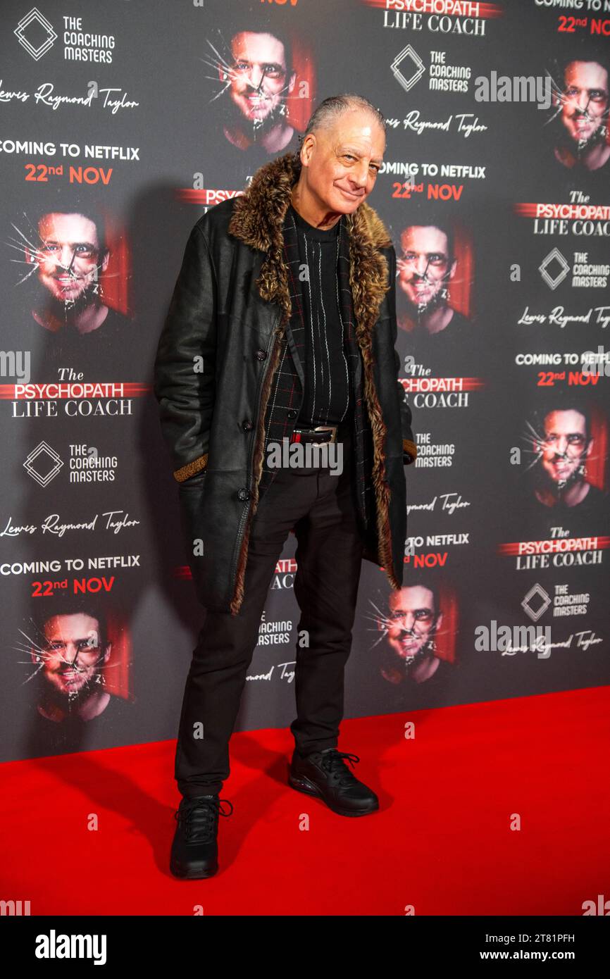 London, UK. 17th Nov, 2023. Psychopath Life Coach Premiere at The ...