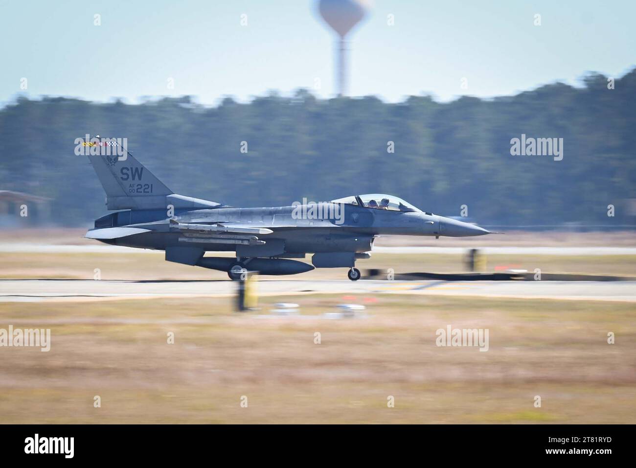An F-16C Fighting Falcon assigned to the 79th Fighter Squadron takes ...