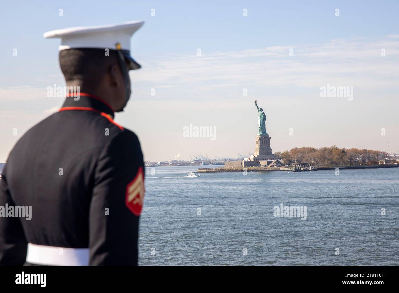A U.S. Marine with II Marine Expeditionary Force (II MEF) mans the ...