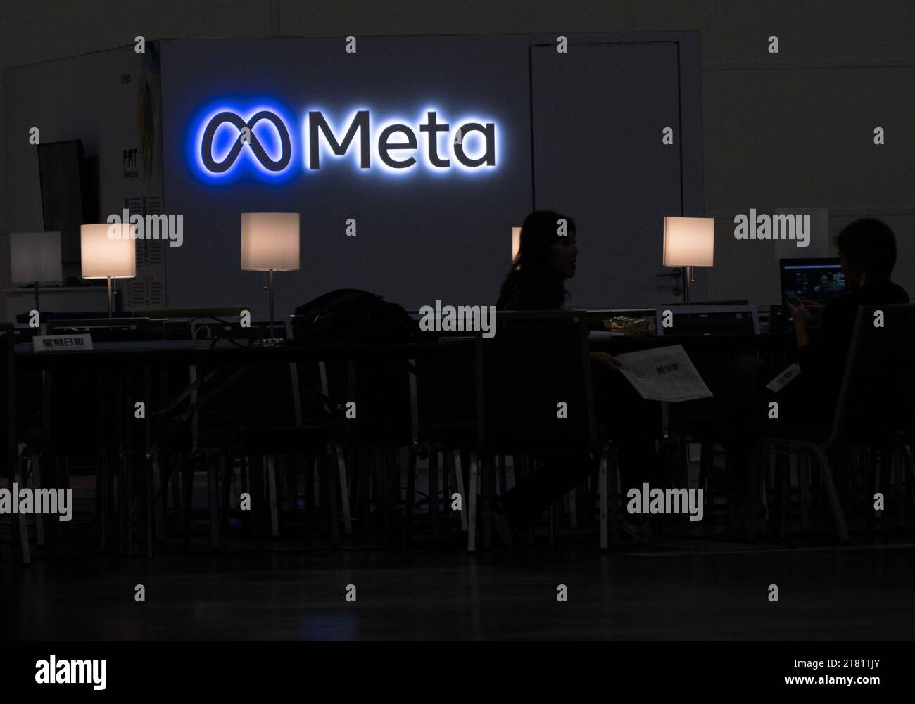 San Francisco, United States. 17th Nov, 2023. The Meta work are is seen ...