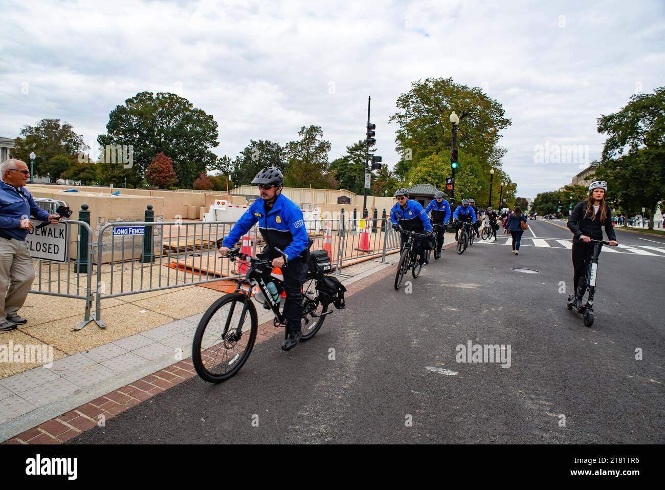 Washington, DC, Supreme Court building with protesters, and capitol ...