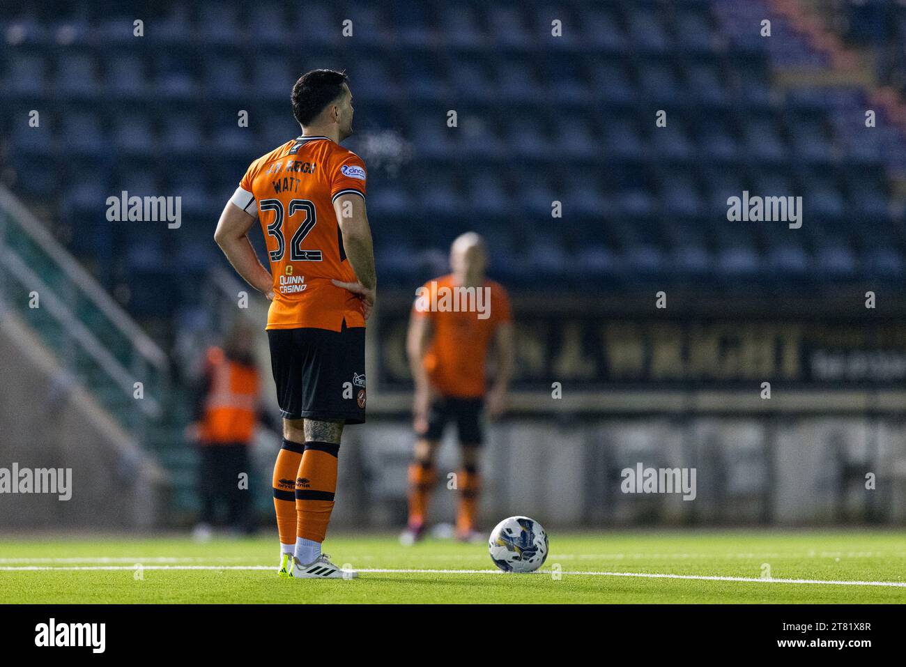 Falkirk, Scotland. 17 November 2023. Tony Watt (32 - Dundee United) at ...