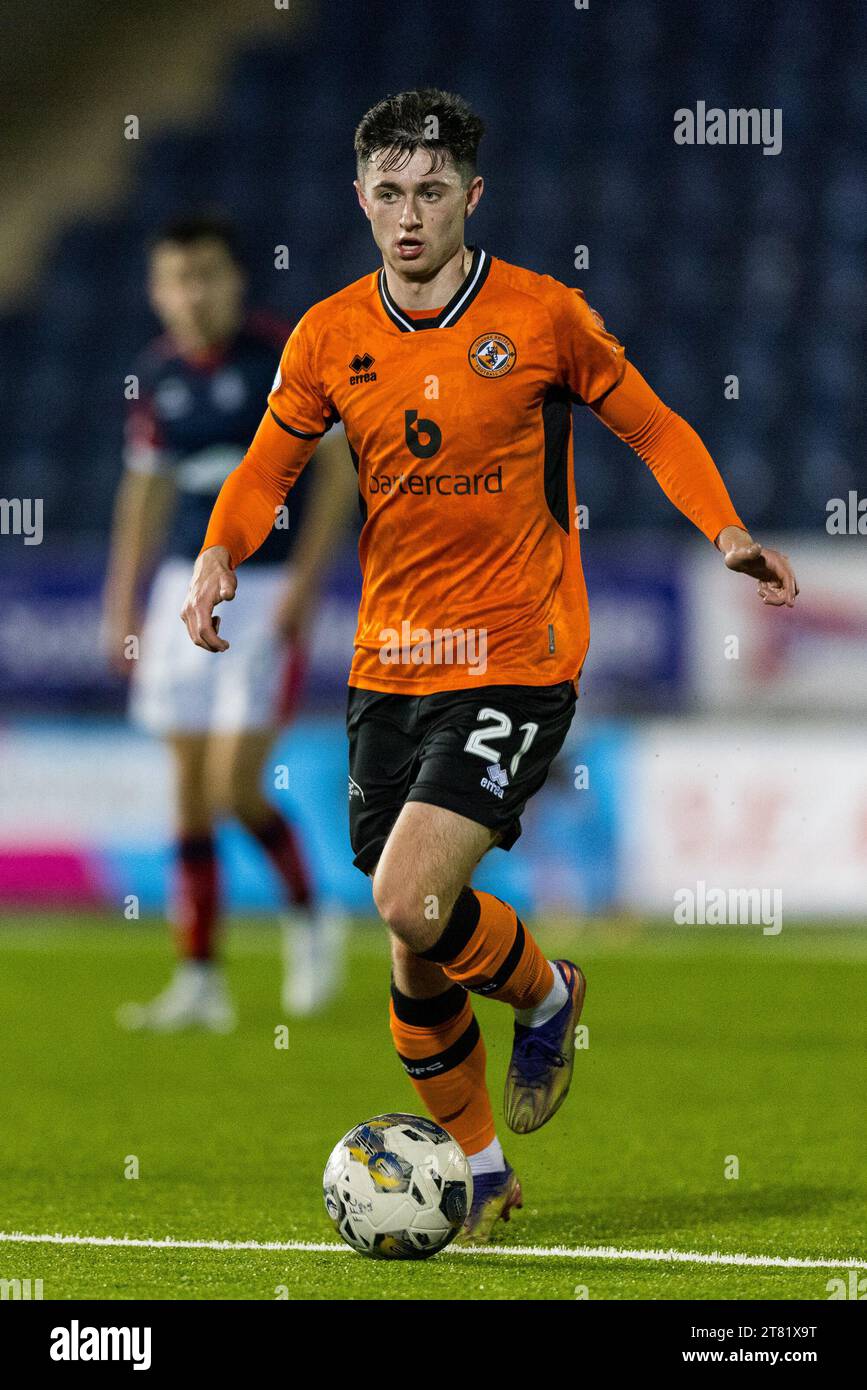 Falkirk, Scotland. 17 November 2023. Declan Glass (21 - Dundee United ...