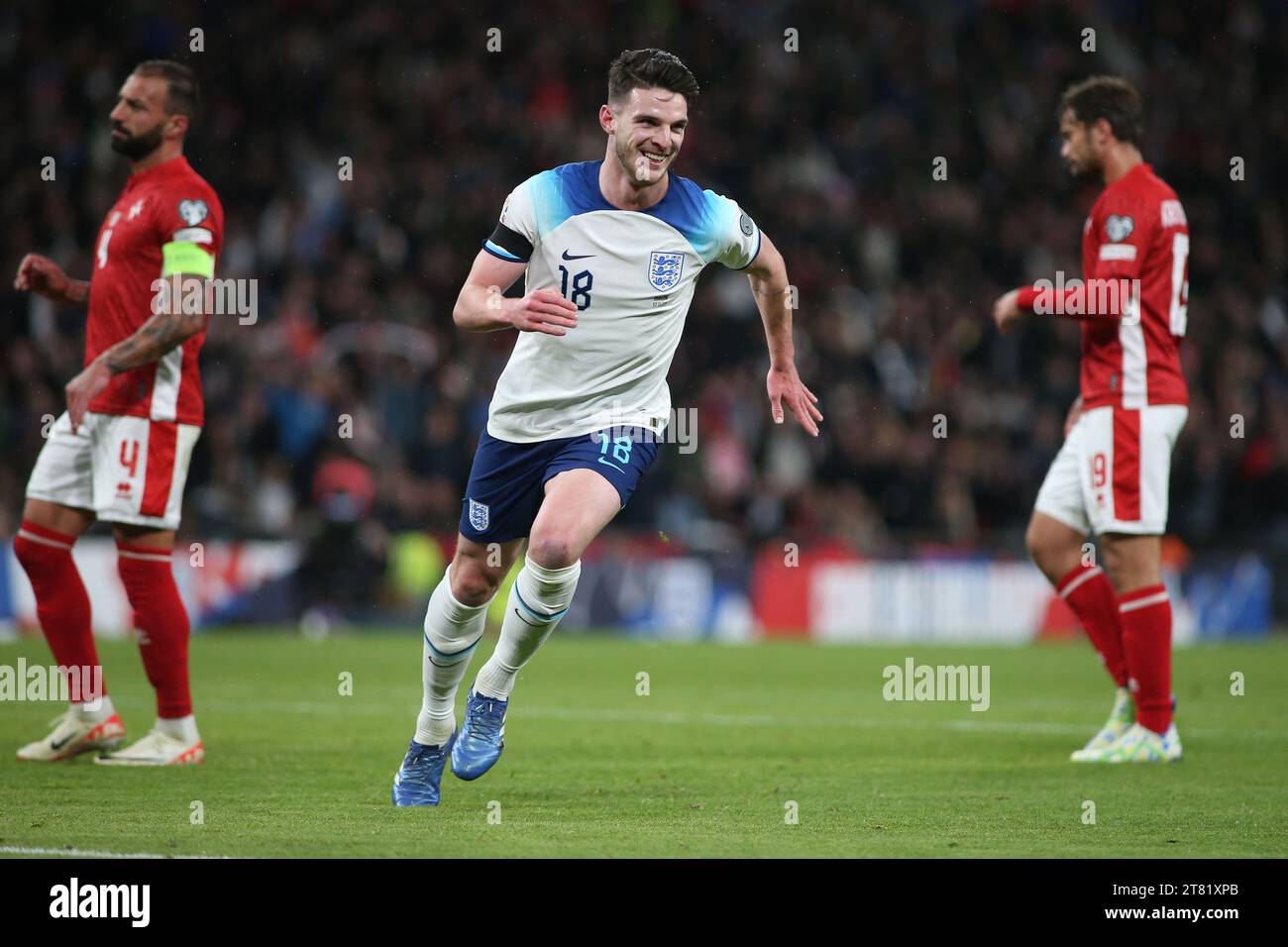 London, UK. 17th Nov, 2023. London, November 17th 2023: Declan Rice of ...